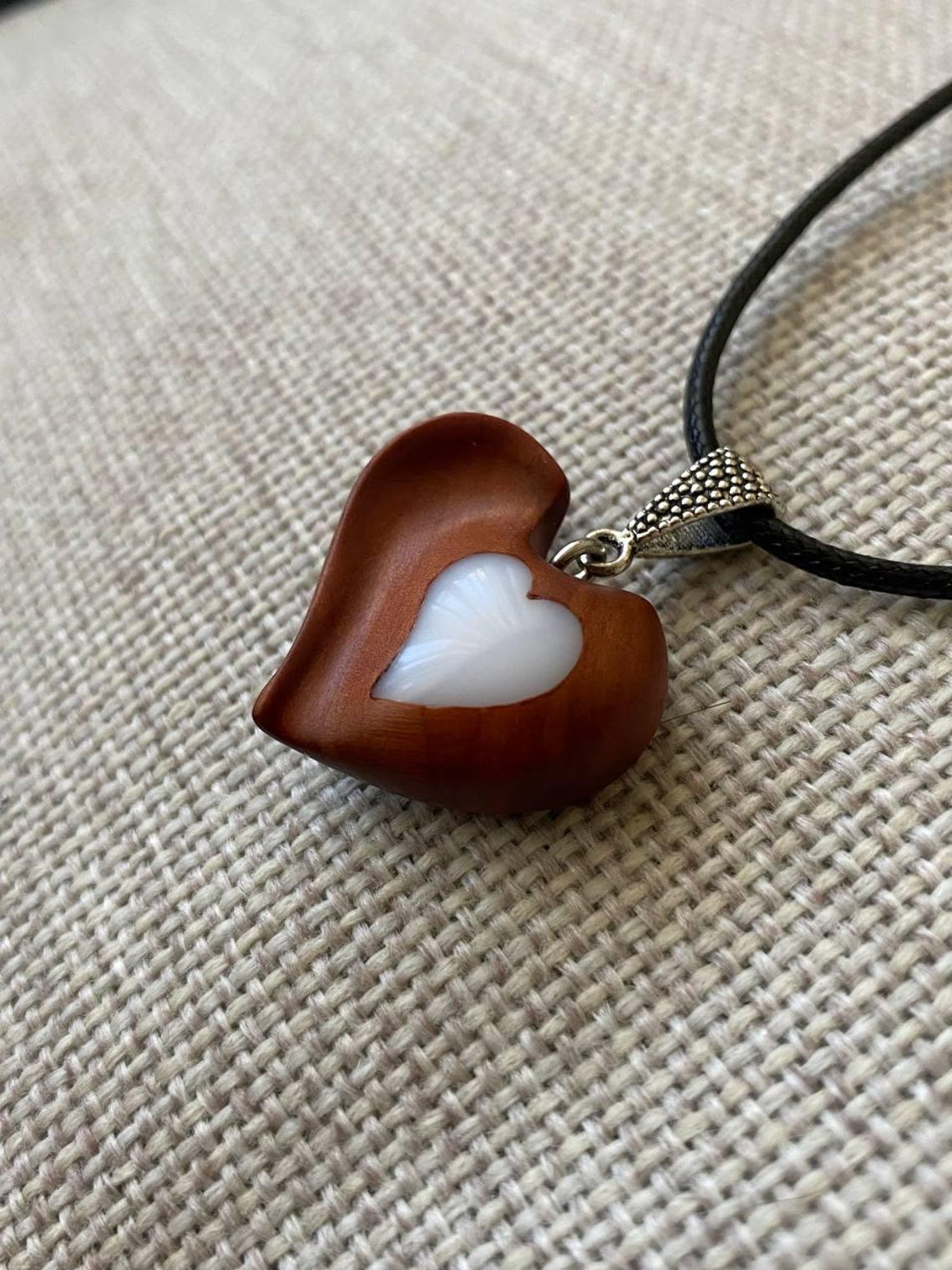 Unique Handmade Wooden Heart Pendant - Natural Wood Jewelry - Etsy
