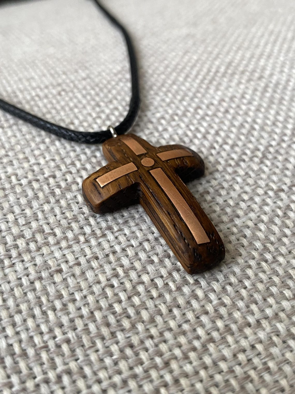 Original Wooden Cross With Metal Inserts | Handmade | Necklace ...