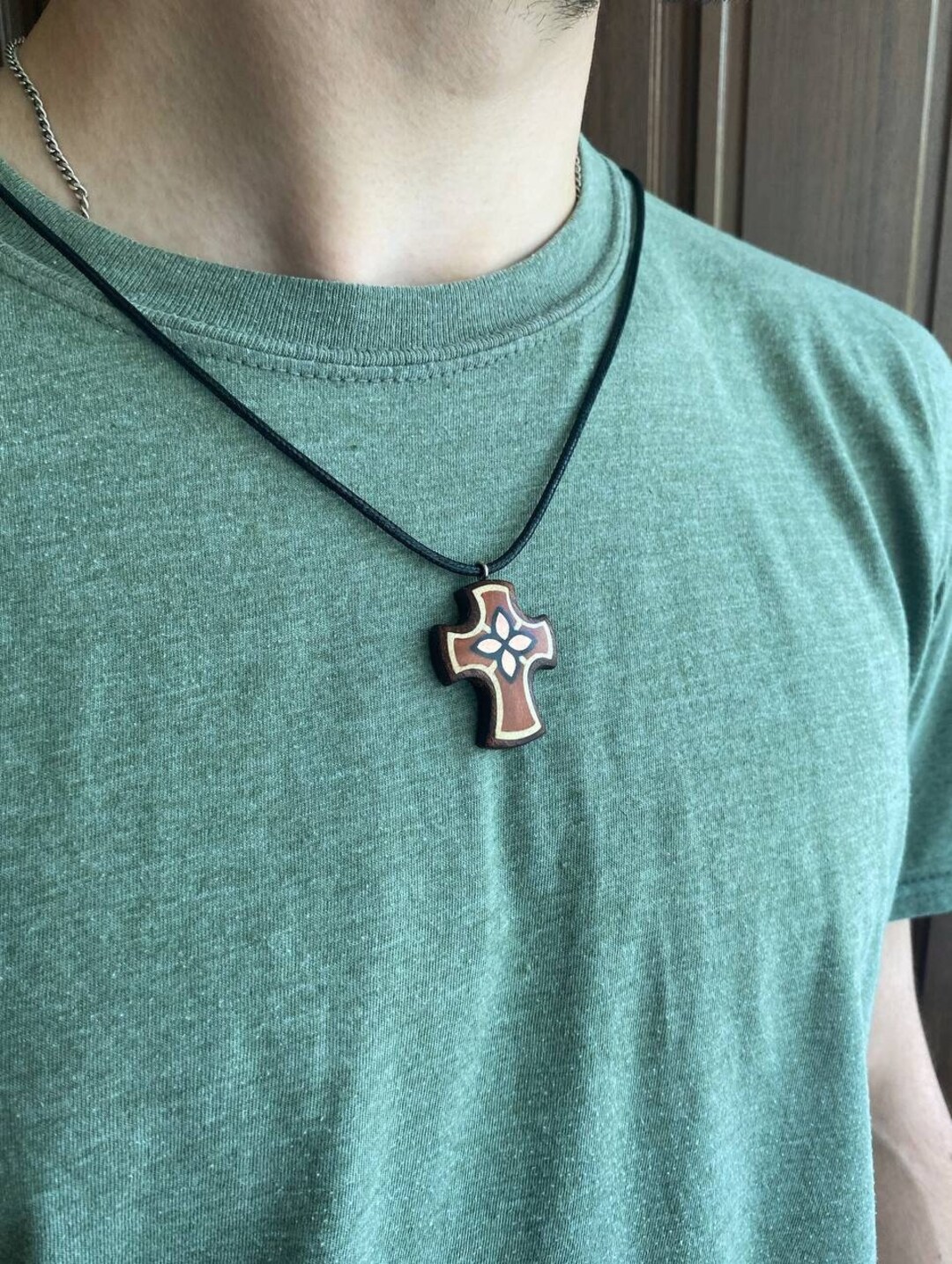 Original Wooden Cross With Metal Inserts Handmade - Etsy