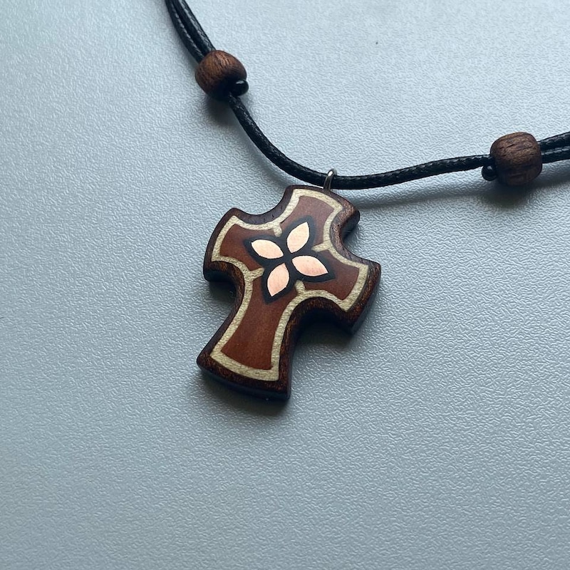 Handmade Wooden Cross Necklace - Etsy