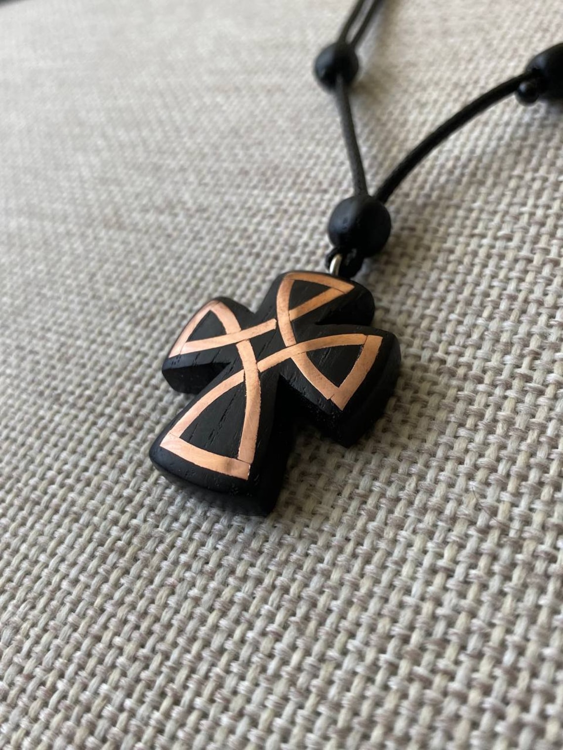 Original Wooden Cross With Metal Inserts | Handmade | Necklace ...