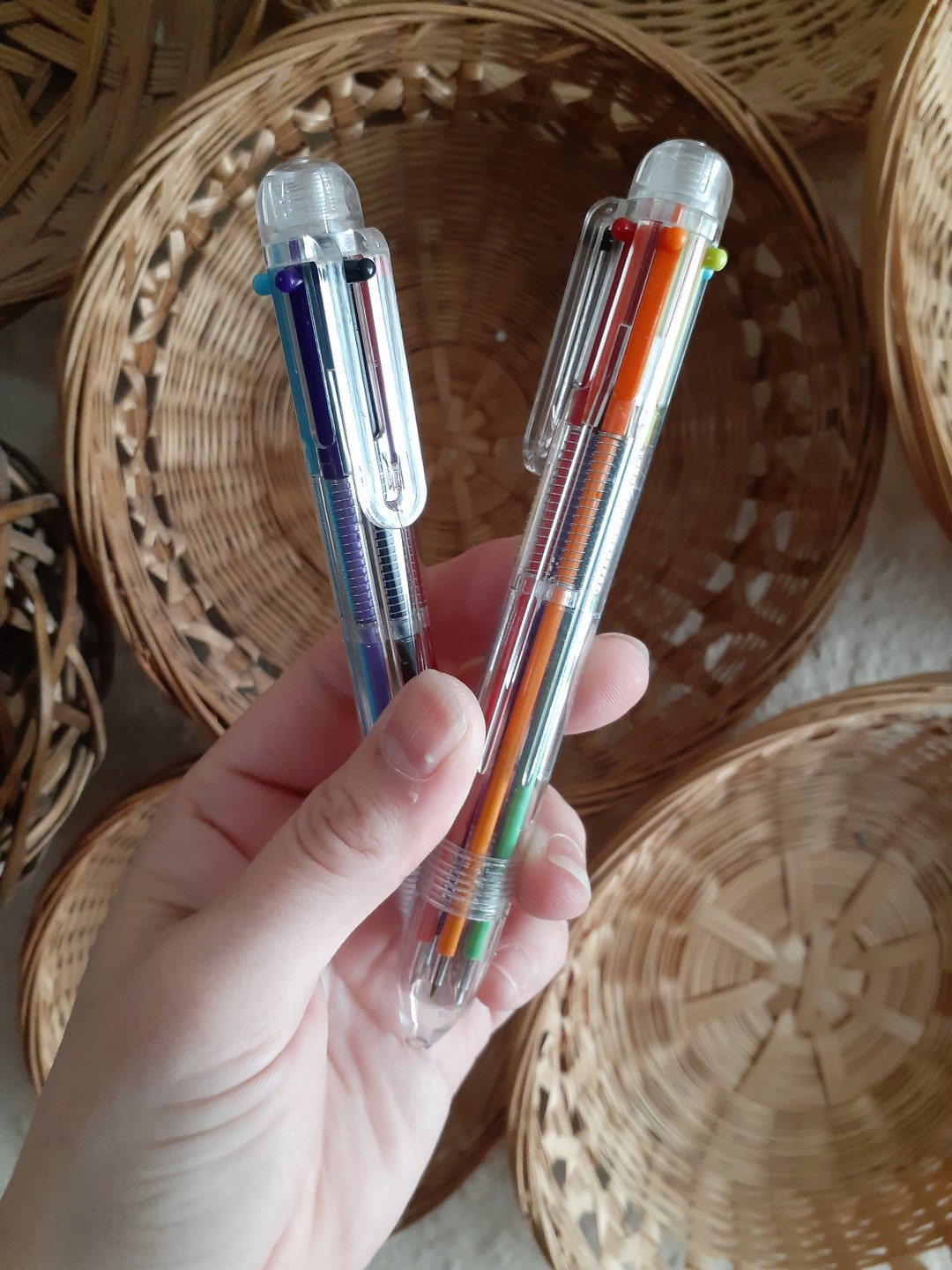2x 6-in-1 Rainbow Ballpoint Pens Nostalgic Pen - Etsy