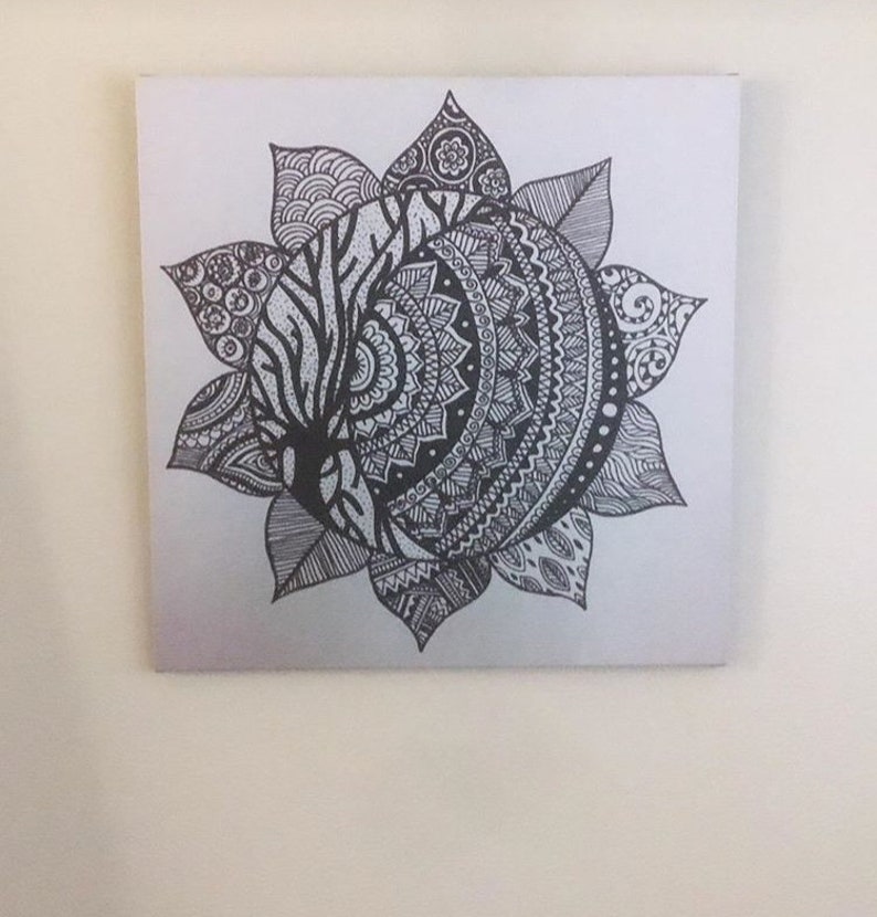 Zentangle Flower - Etsy