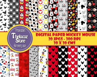 Mickey Mouse Digital | Etsy