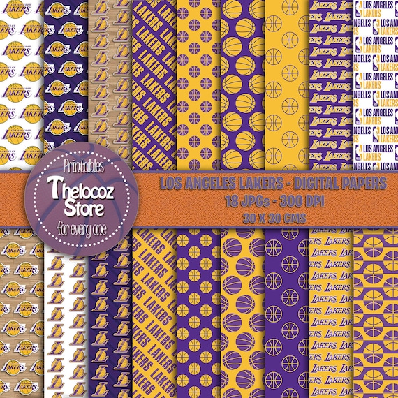 Los Angeles Lakers Digital Paper Los Angeles Lakers - Etsy