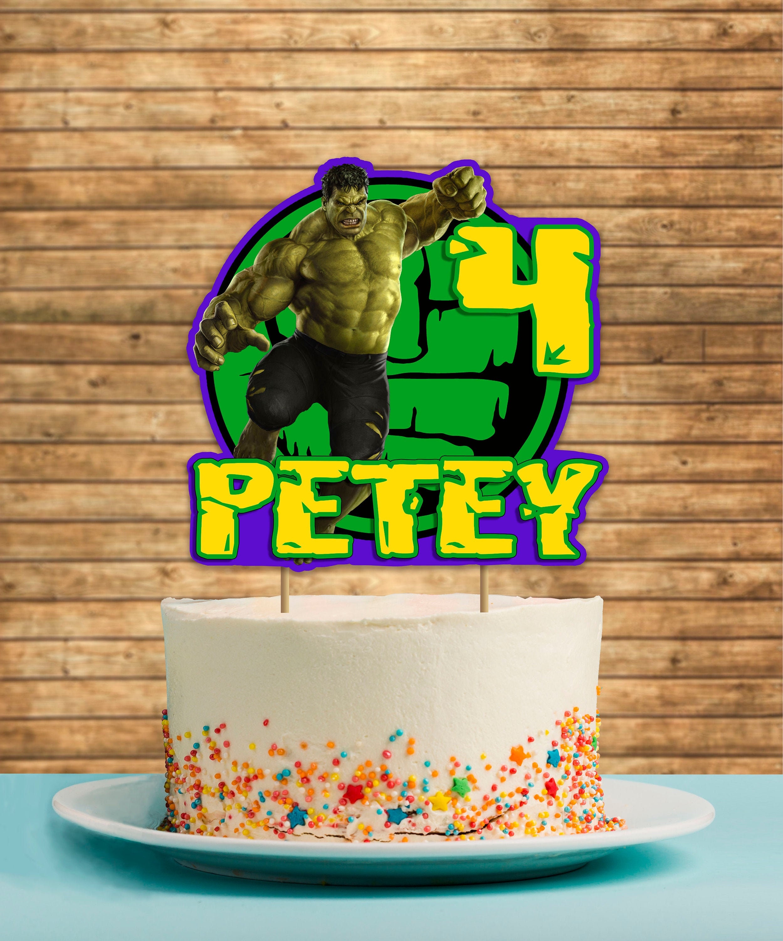 Party & Gifting Baking & Cake Decoration Cake Toppers & Picks Hulk ...