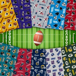 NFL Digital Paper Scrapbook NFL Pattern. 32 Teams 30 X 30 | Etsy