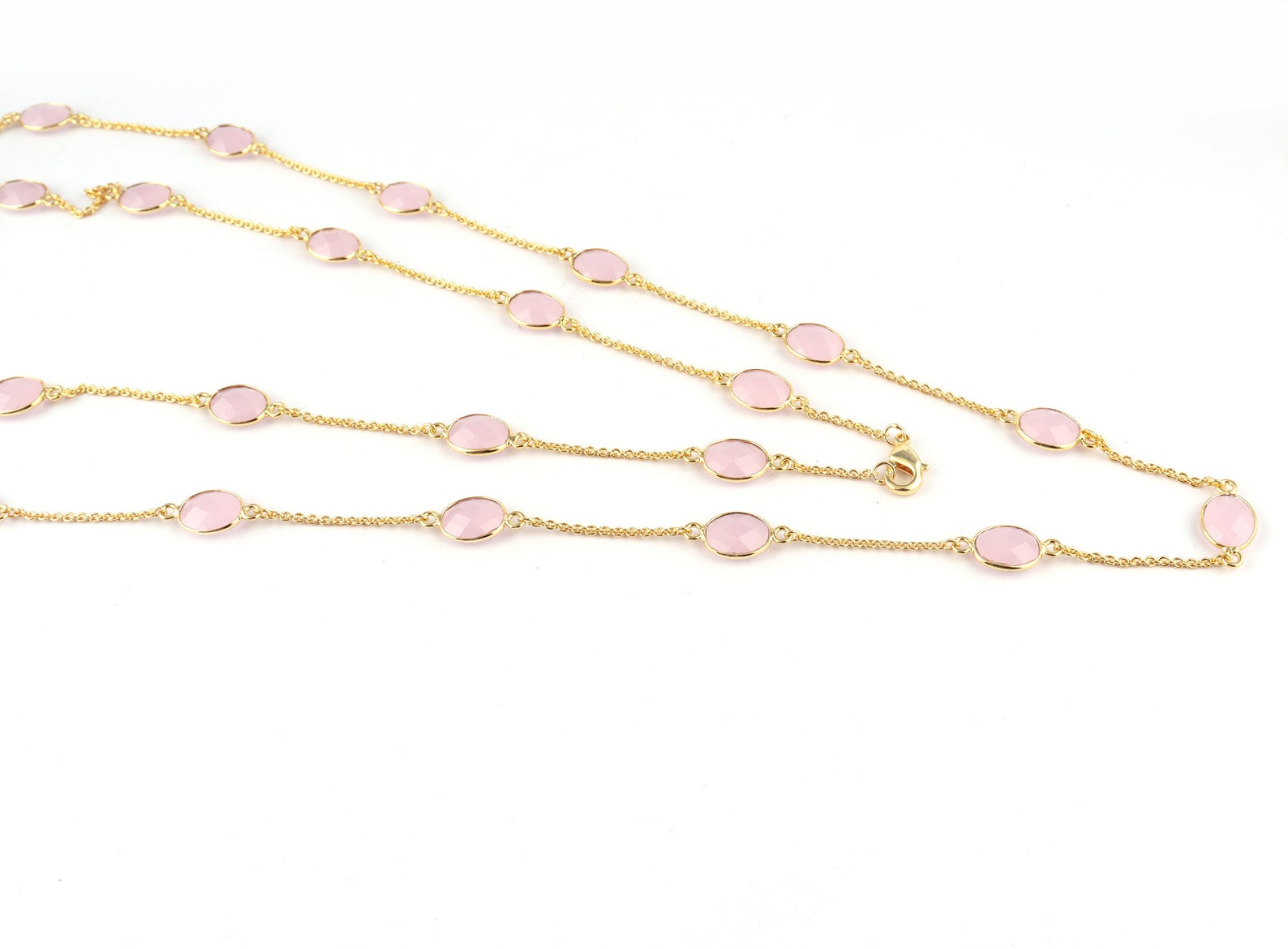 Checker Cut Oval Shape Hydro Quartz Gold Plated Necklace Bezel - Etsy