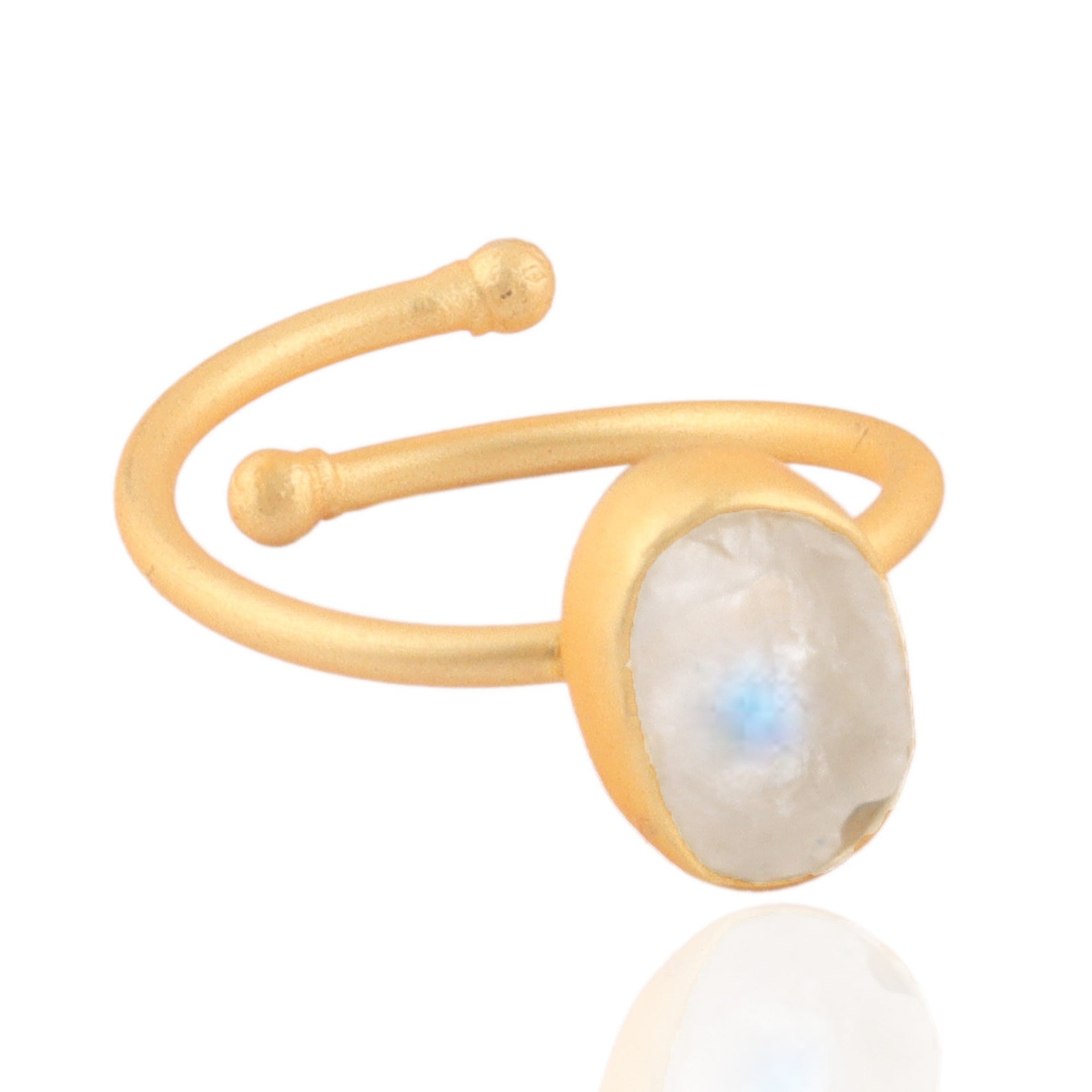 Raw Birthstone Ring Dull Gold Rings Real Gemstone Dull Gold - Etsy