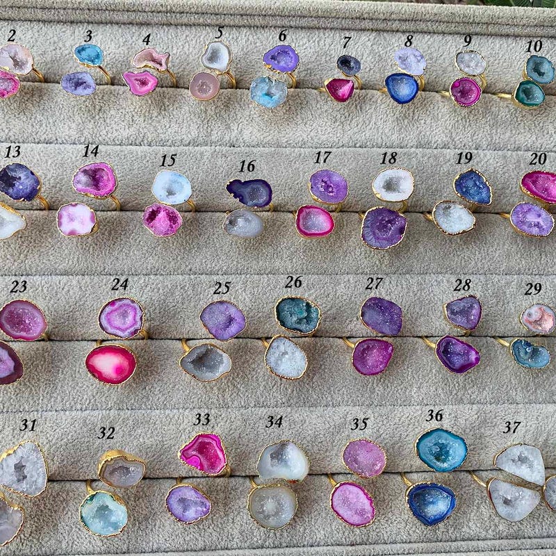Geode Ring - Etsy