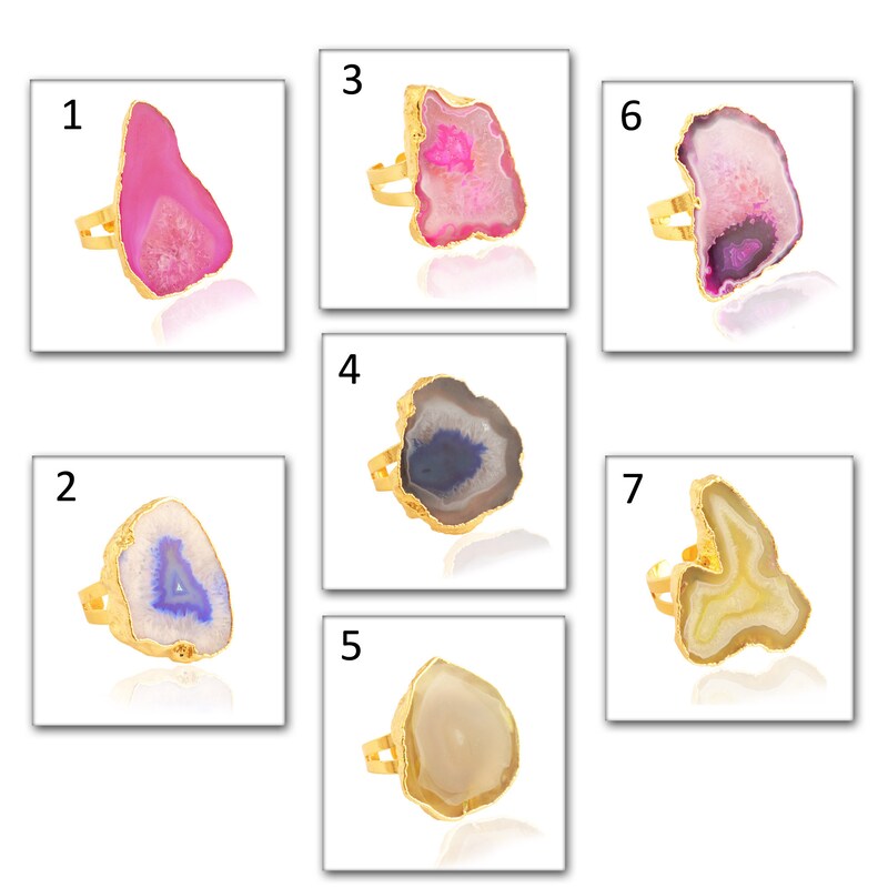 Geode Ring - Etsy