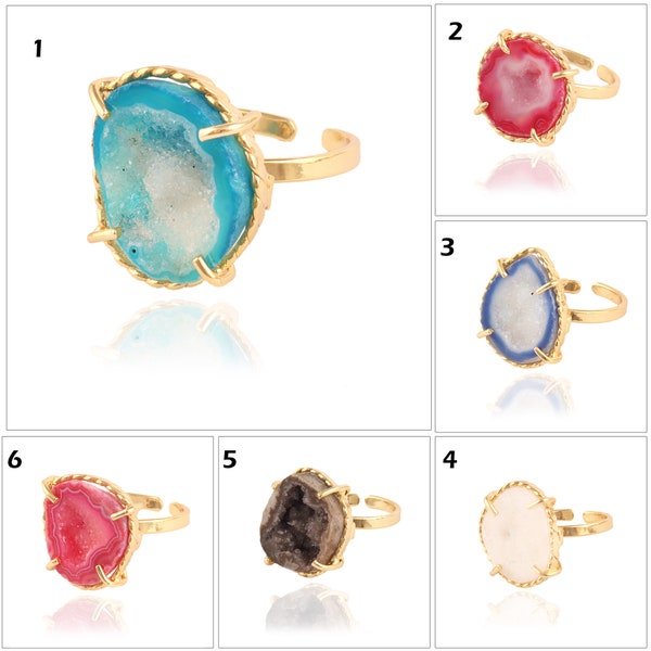 Geode Ring - Etsy