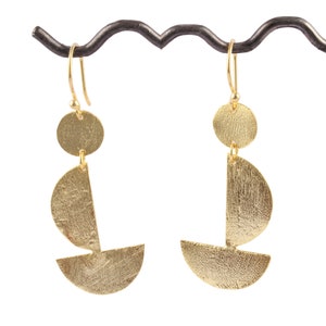 Matte Finish Jewelry | Brushed Finish Statement Earrings Gold Plated ...