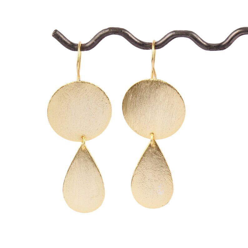 Matte Finish Jewelry | Brushed Finish Statement Earrings Gold Plated ...