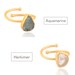 Raw Birthstone Ring Dull Gold Rings Real Gemstone Dull Gold - Etsy