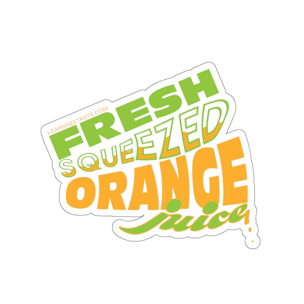 Fresh Squeezed Orange Juice Stickerorange juice sticker | Etsy
