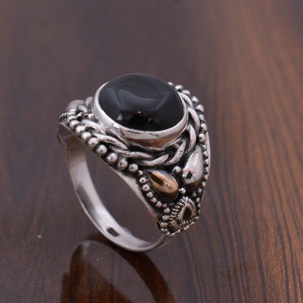 Obsidian Ring - Etsy