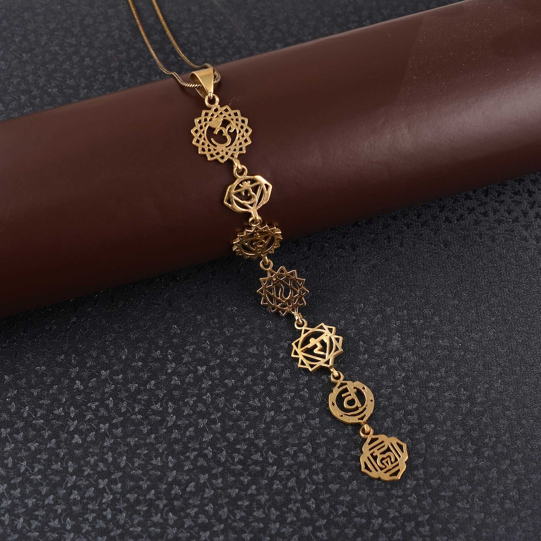 Brass 7 Chakras Pendant Handmade Pendantbrass - Etsy