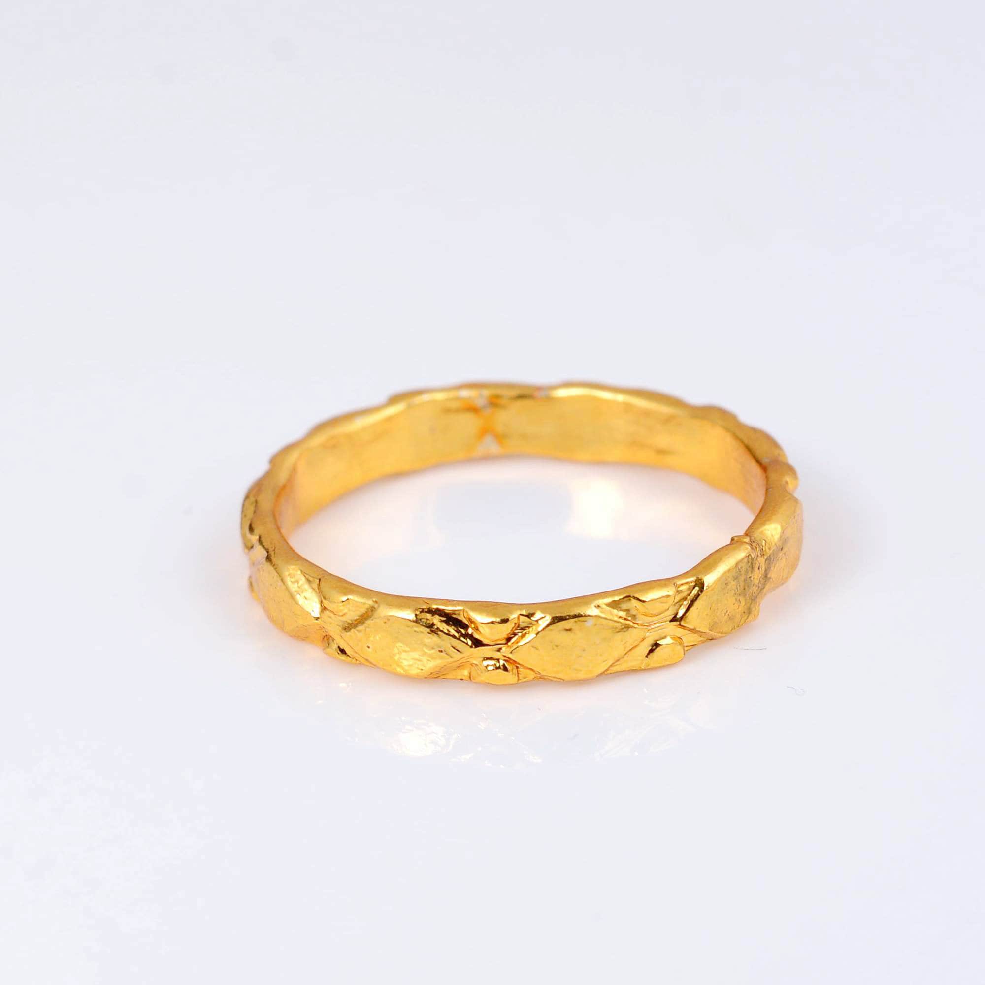 14k Solid Gold, Thin Wedding Band, Minimalist Wedding Ring for Women ...