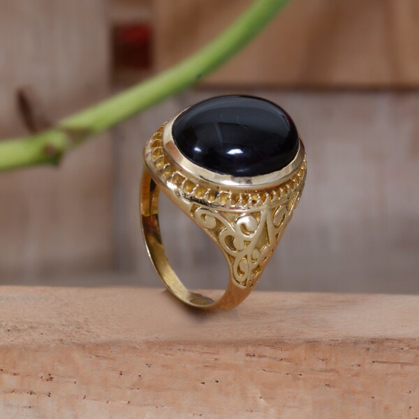 Obsidian Ring - Etsy