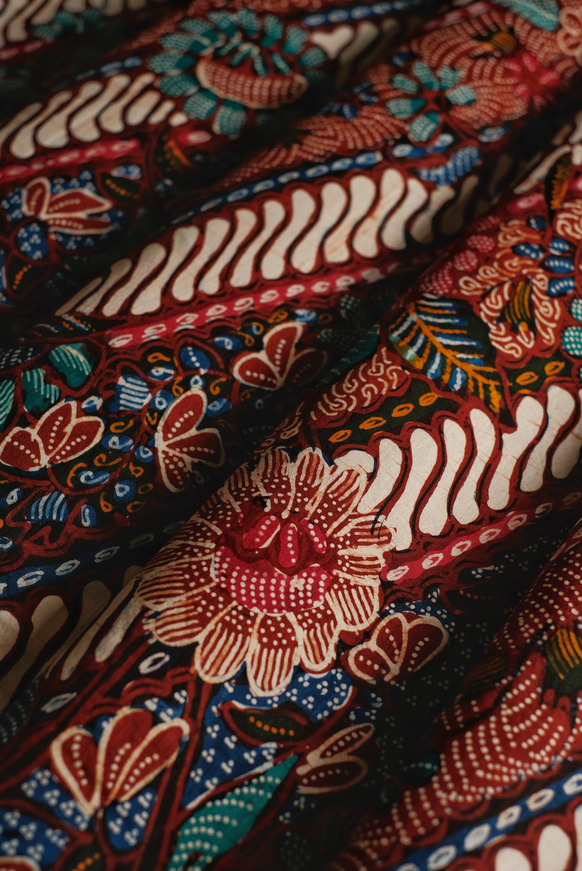 Batik Indonesia, "dlorong Liris” Motif From Sidomukti, Deep Color ...