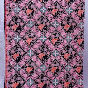 Batik Indonesia, "parang Bunga" Motif in Pink and Purple From ...