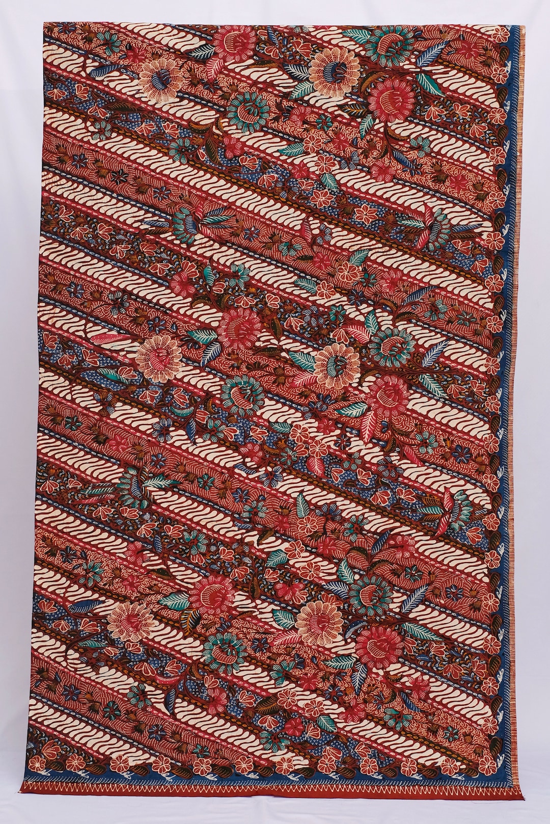 Batik Indonesia, "dlorong Liris” Motif From Sidomukti, Deep Color ...