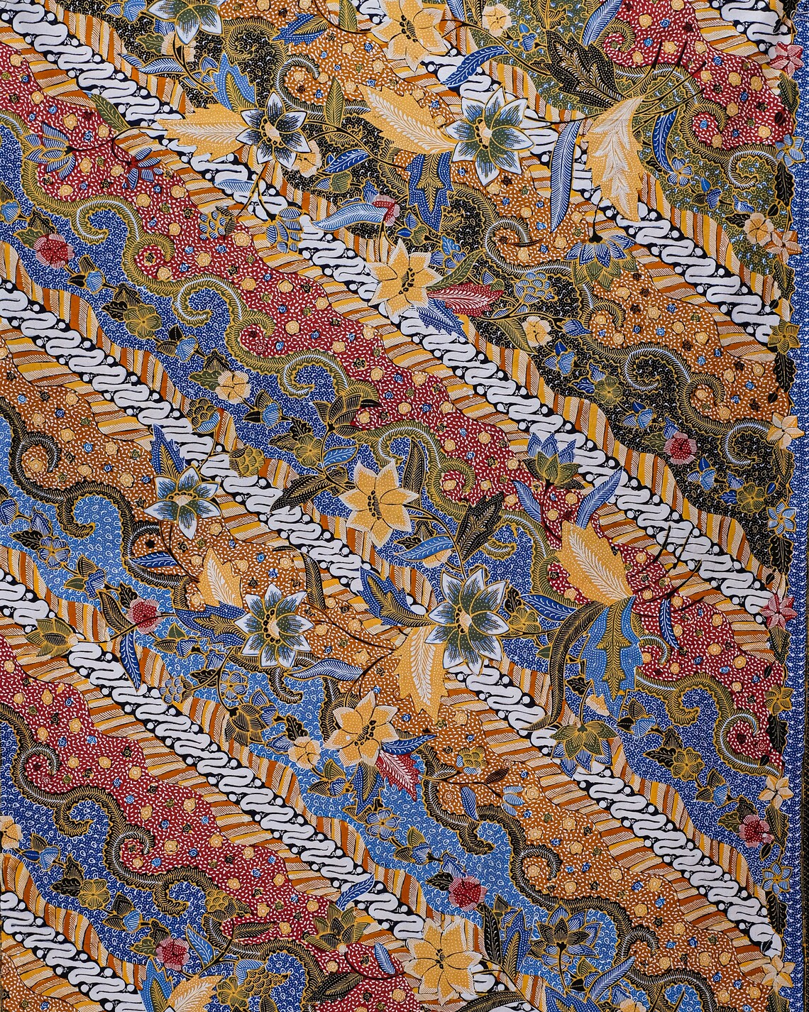 Batik Indonesia, Vibrant parang/hokokai Contemporary Motif, Premium ...