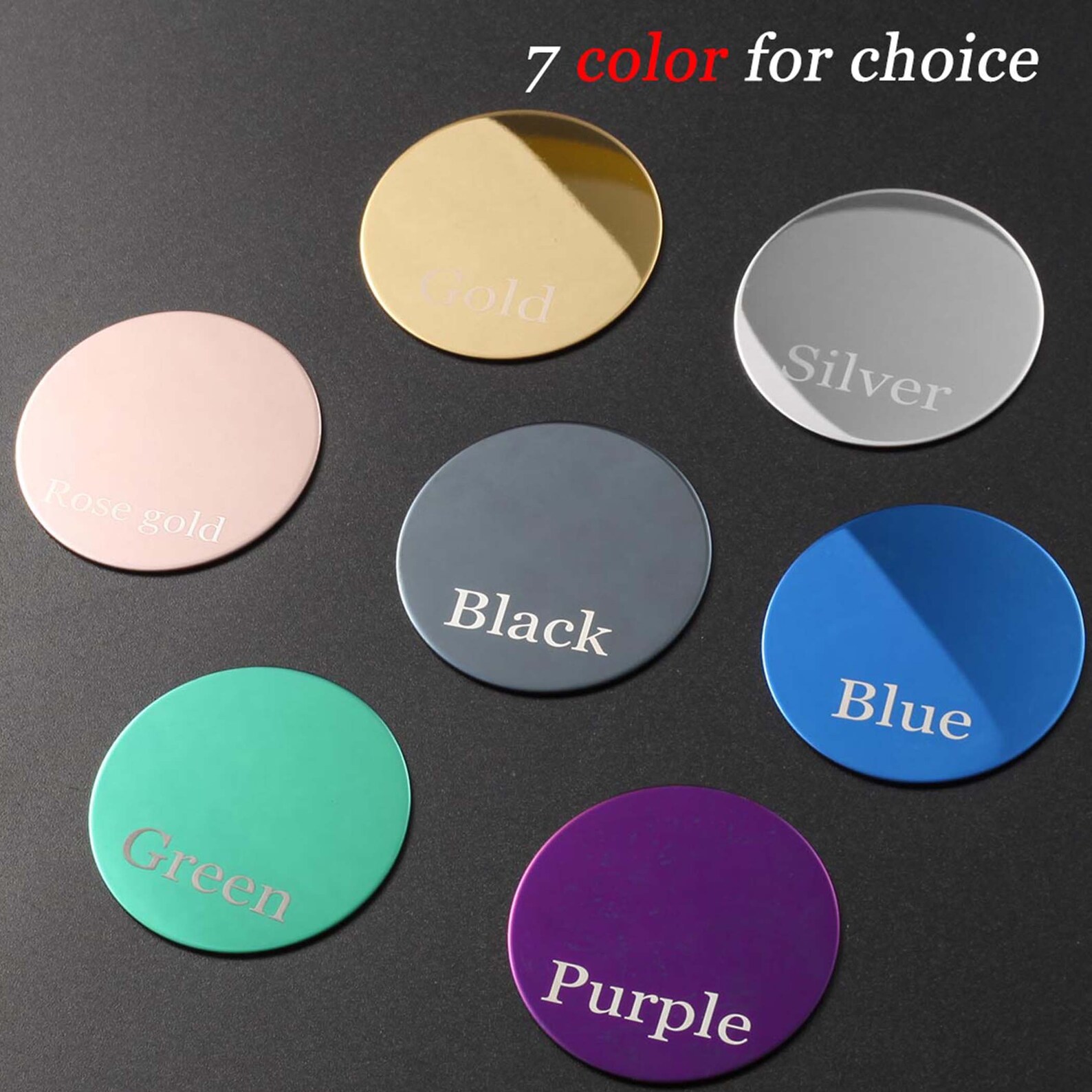 Round Name Tag Customized 7 Templates 7 Color Company Logo | Etsy