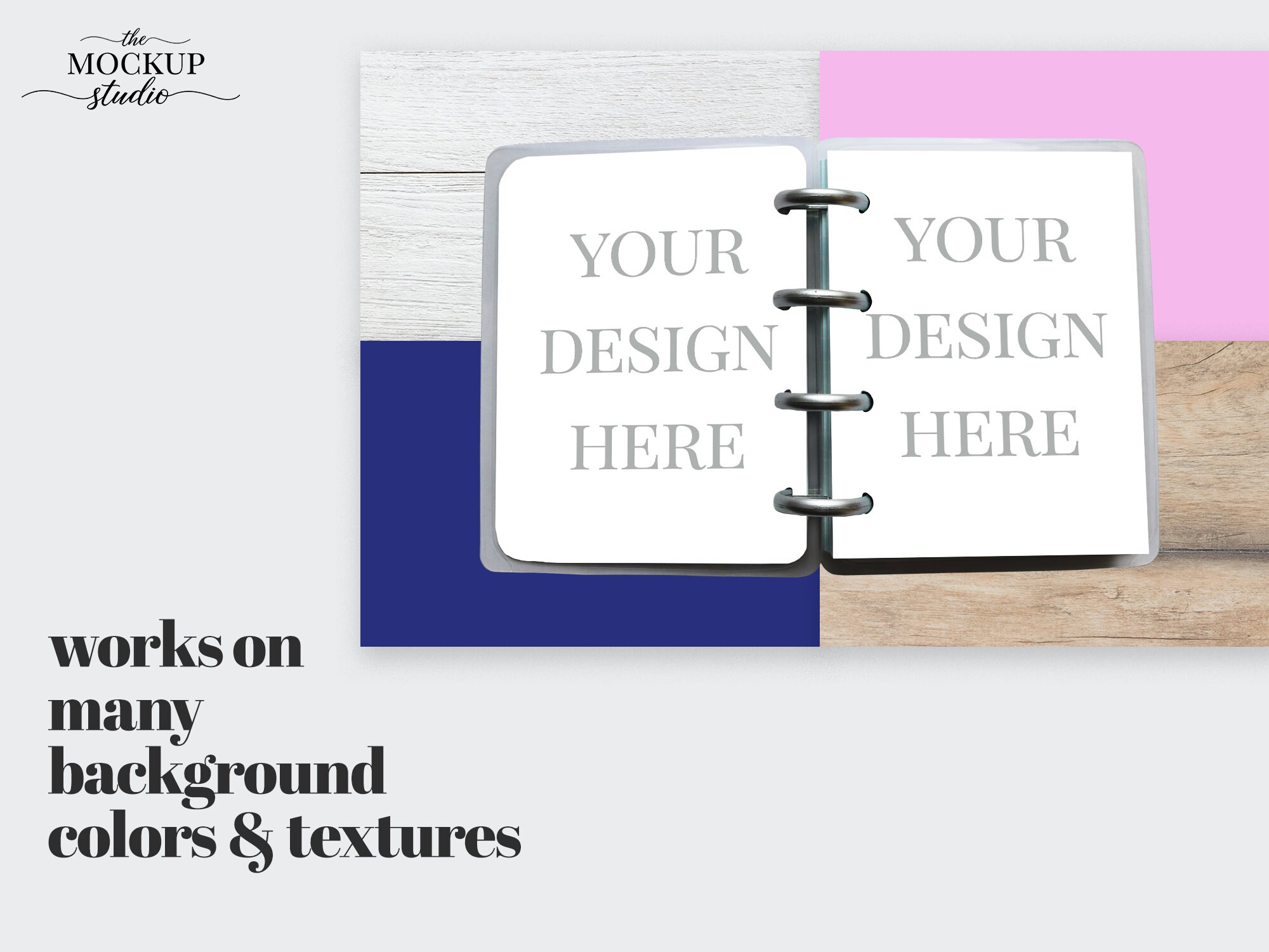 Disc-bound Planner Mockup, Mini Size Discbound Notebook Mockup, Planner ...