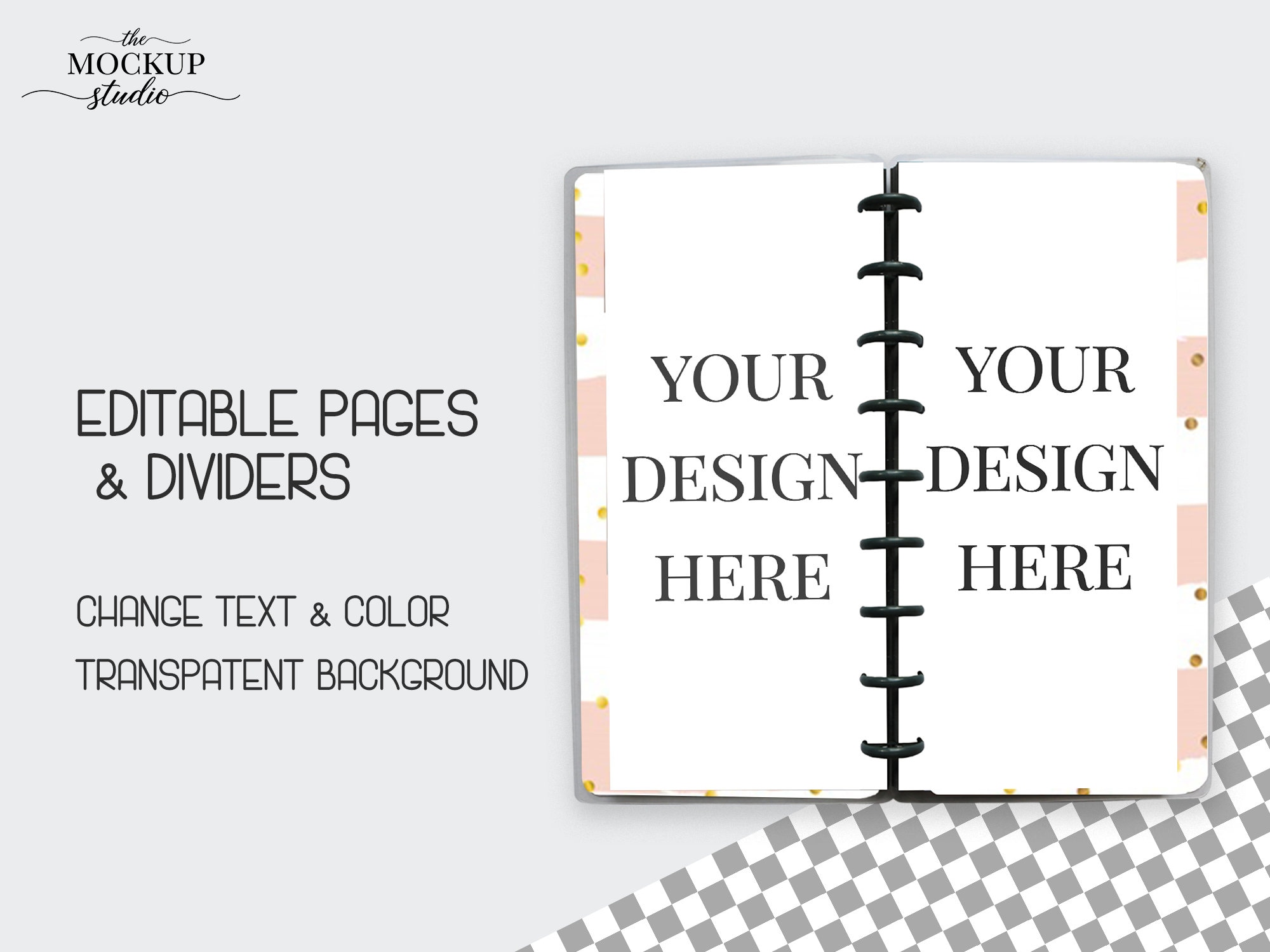 Disc-bound Planner Mockup, 3 Sizes Discbound Notebook Mockup, Planner ...