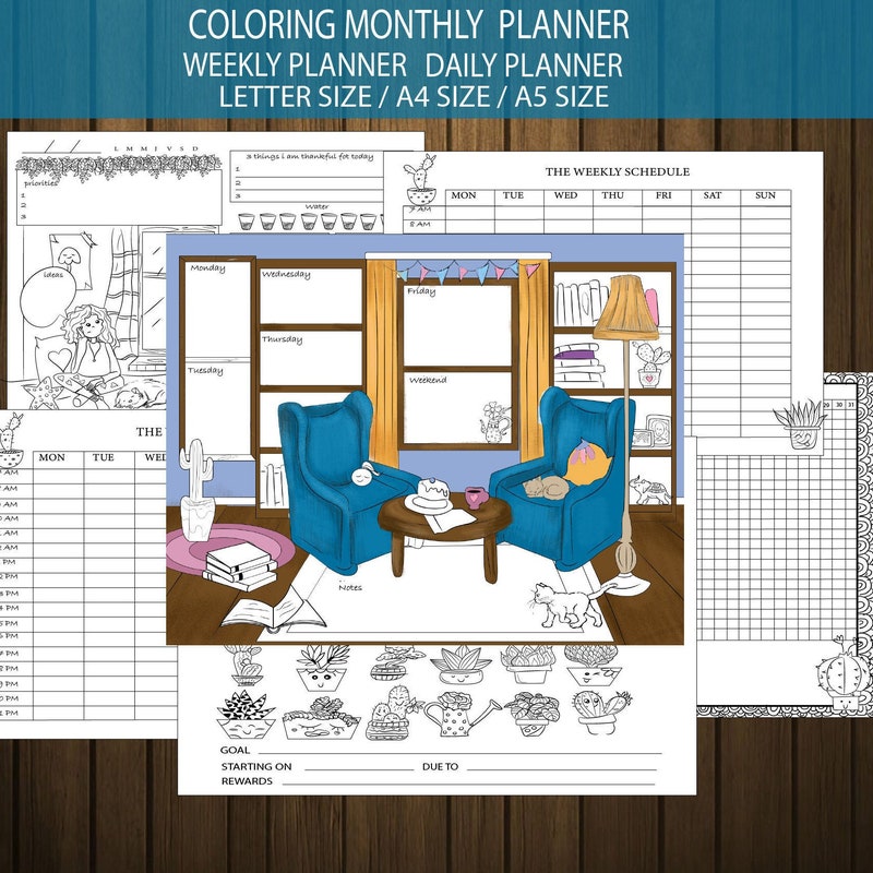 Printable Coloring Journal - Etsy