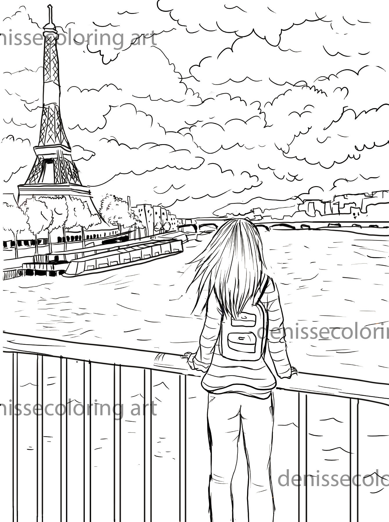 City Coloring Book Printable Paris Adult Coloring Book Pdf - Etsy Canada
