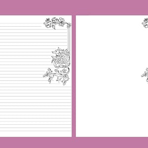 Coloring Medieval Writing Paper , Printable Medieval Journal Pages ...