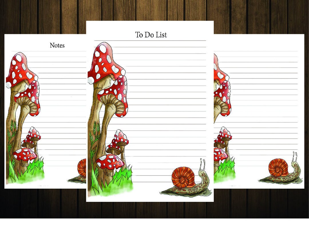 Mushroom Stationery Pdf , Printable Letter Writing Set , Junk Journal ...