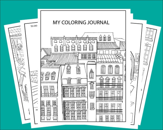 Coloring Monthly Planner PRINTABLE Monthly Printable to Do | Etsy