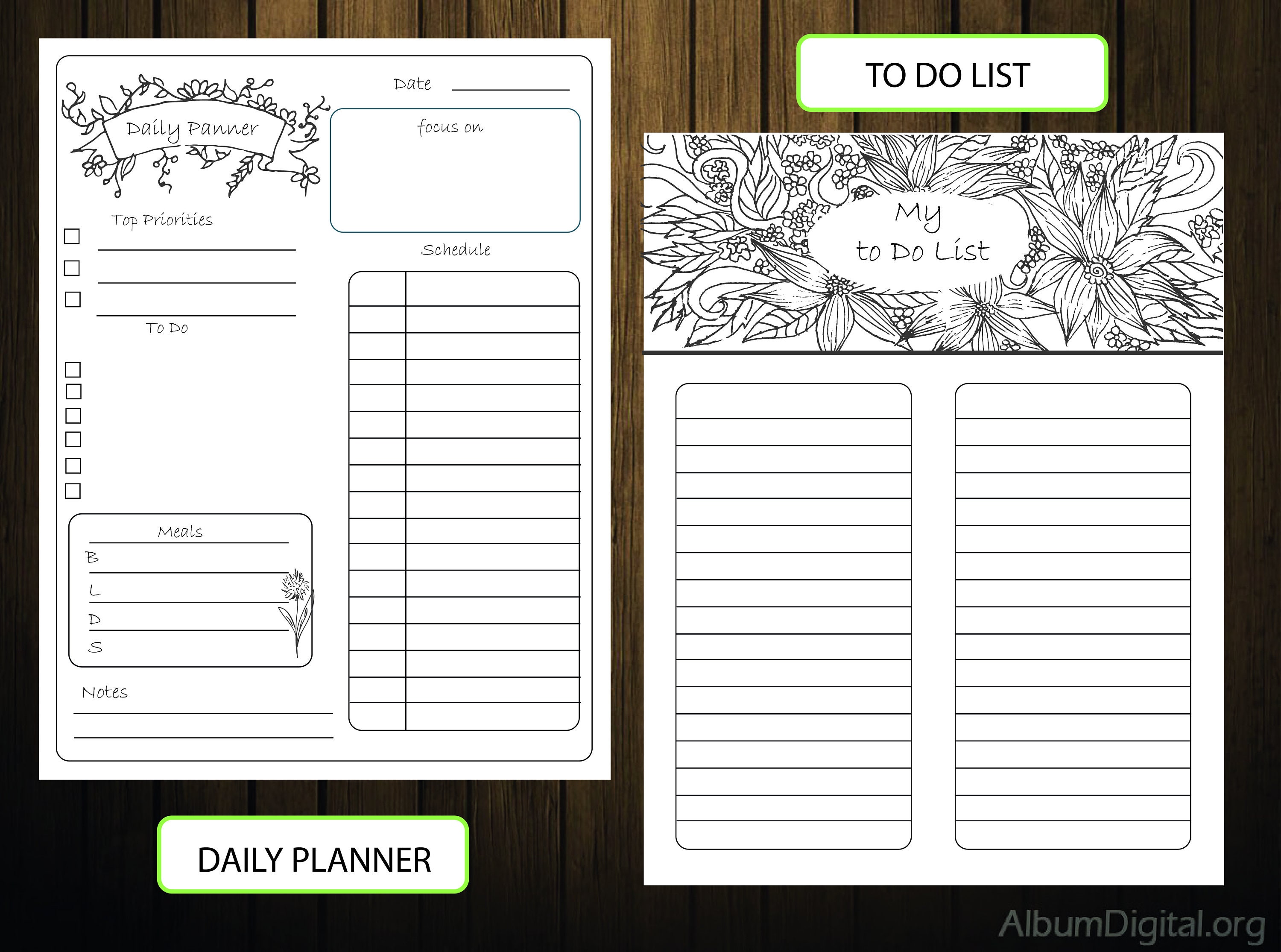Printable Coloring Planner 2021 Perpetual Floral Planner | Etsy