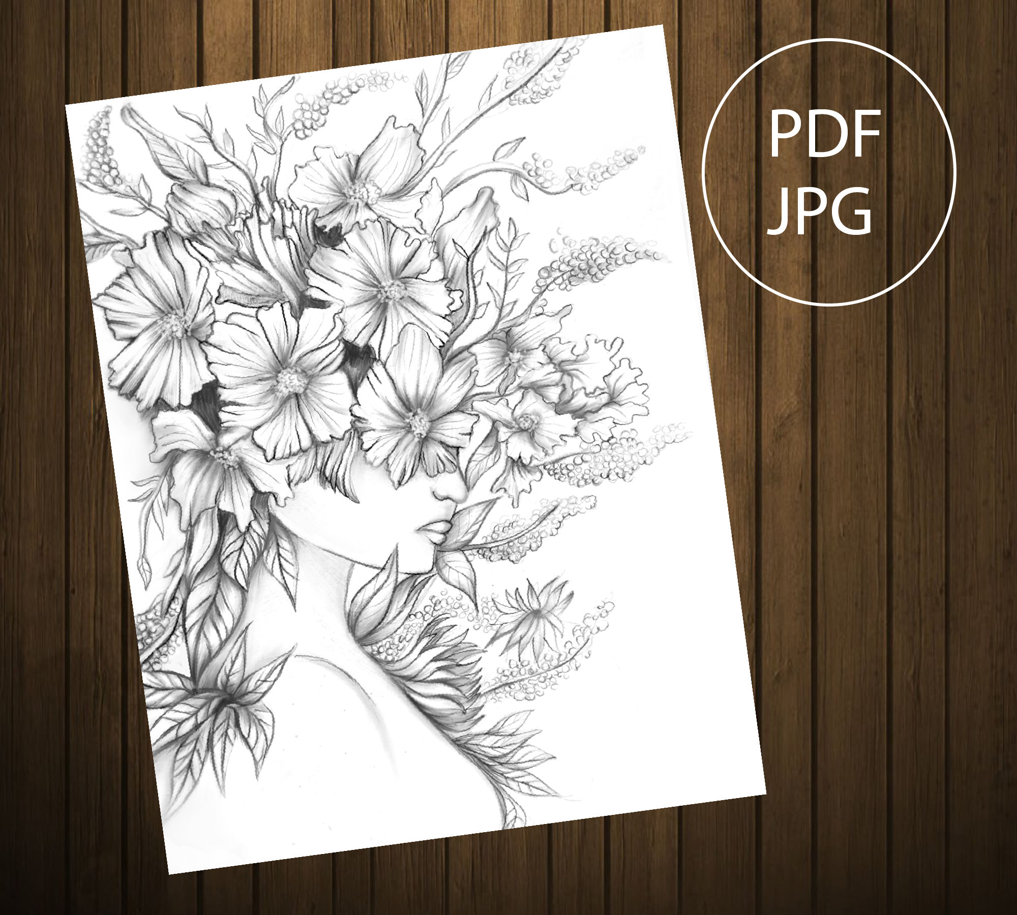 Forest Nymph Drawing