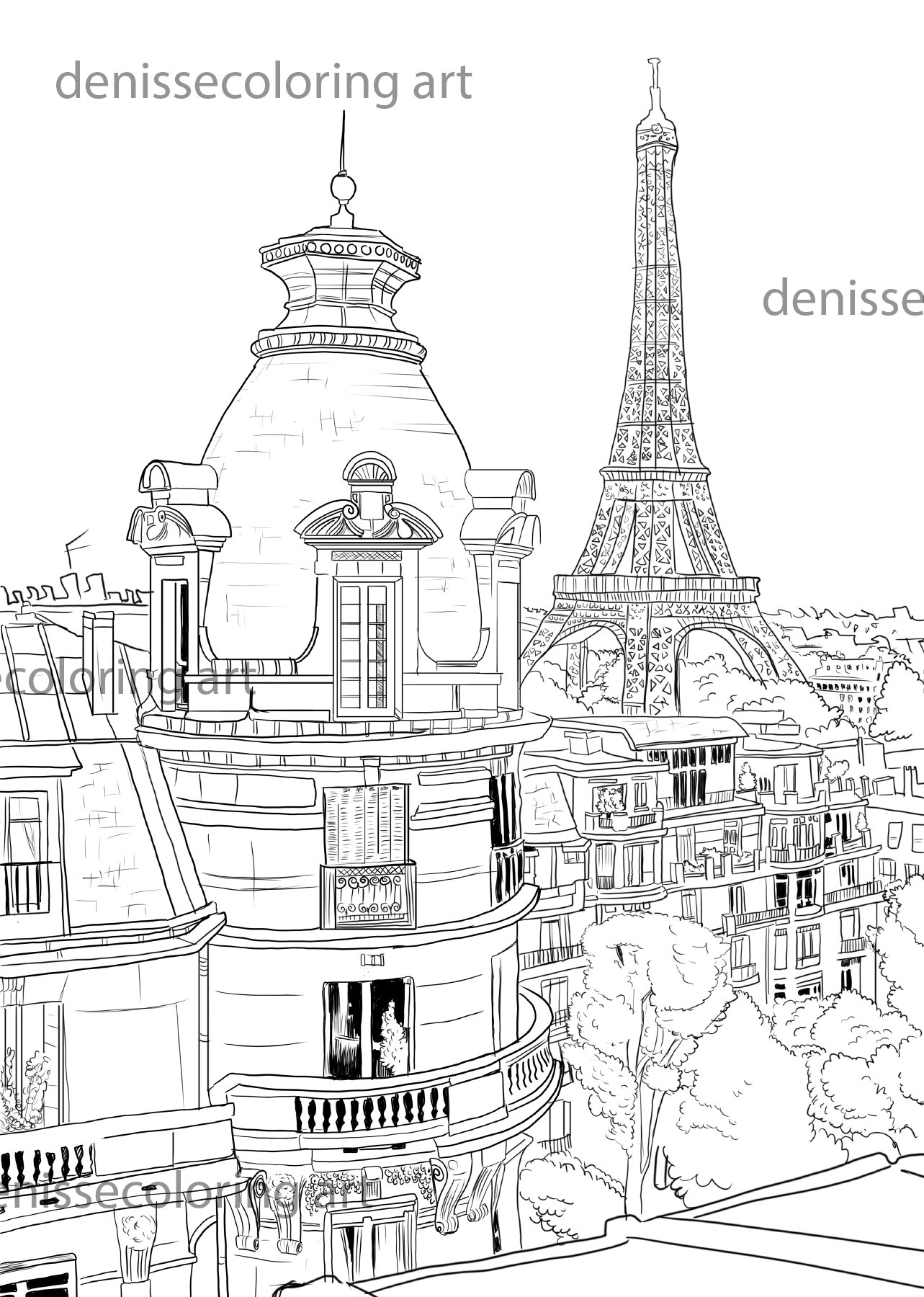 City Coloring Book Printable Paris Adult Coloring Book Pdf - Etsy Canada