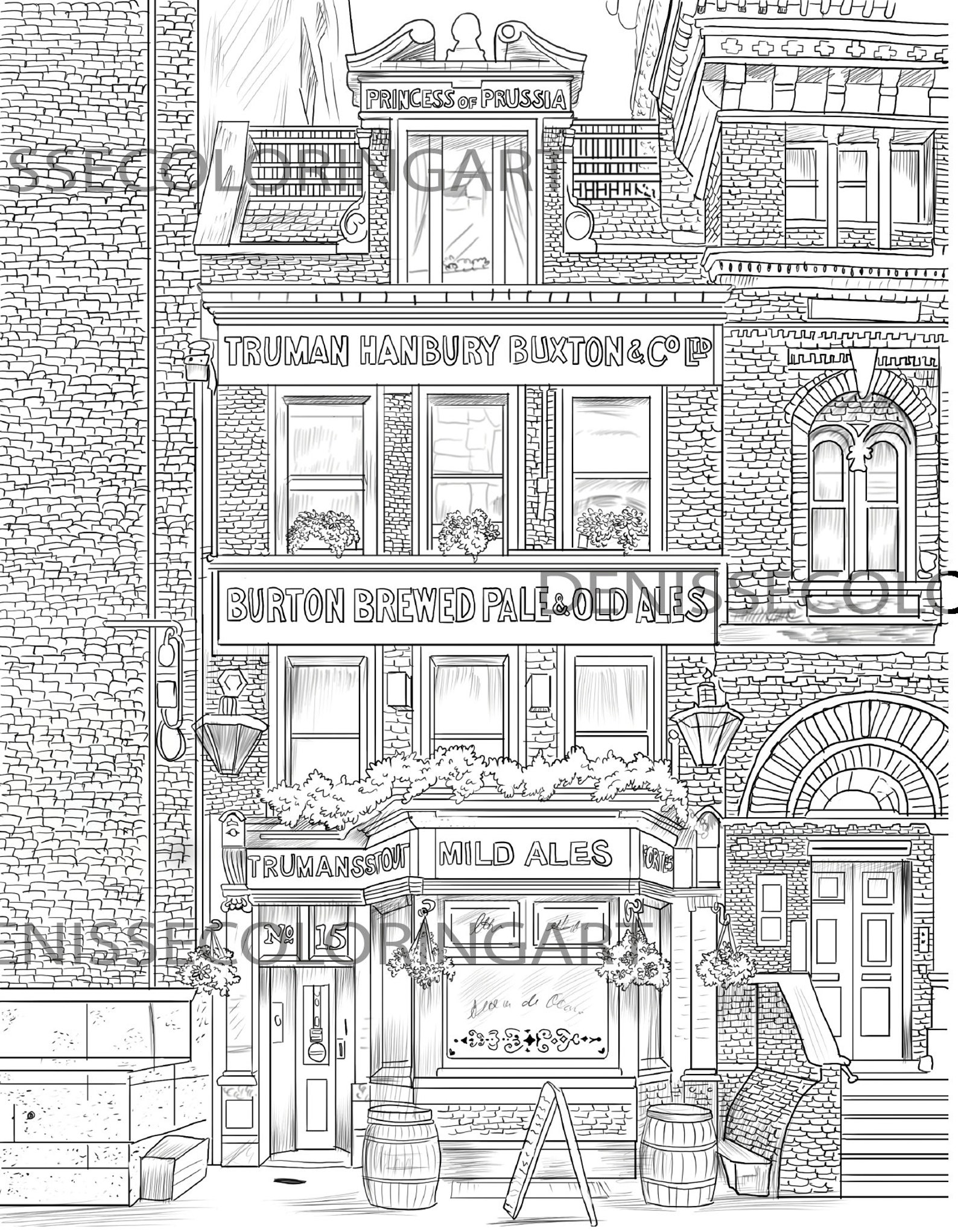 London Coloring Book Pdf City Adult Coloring Book Download - Etsy