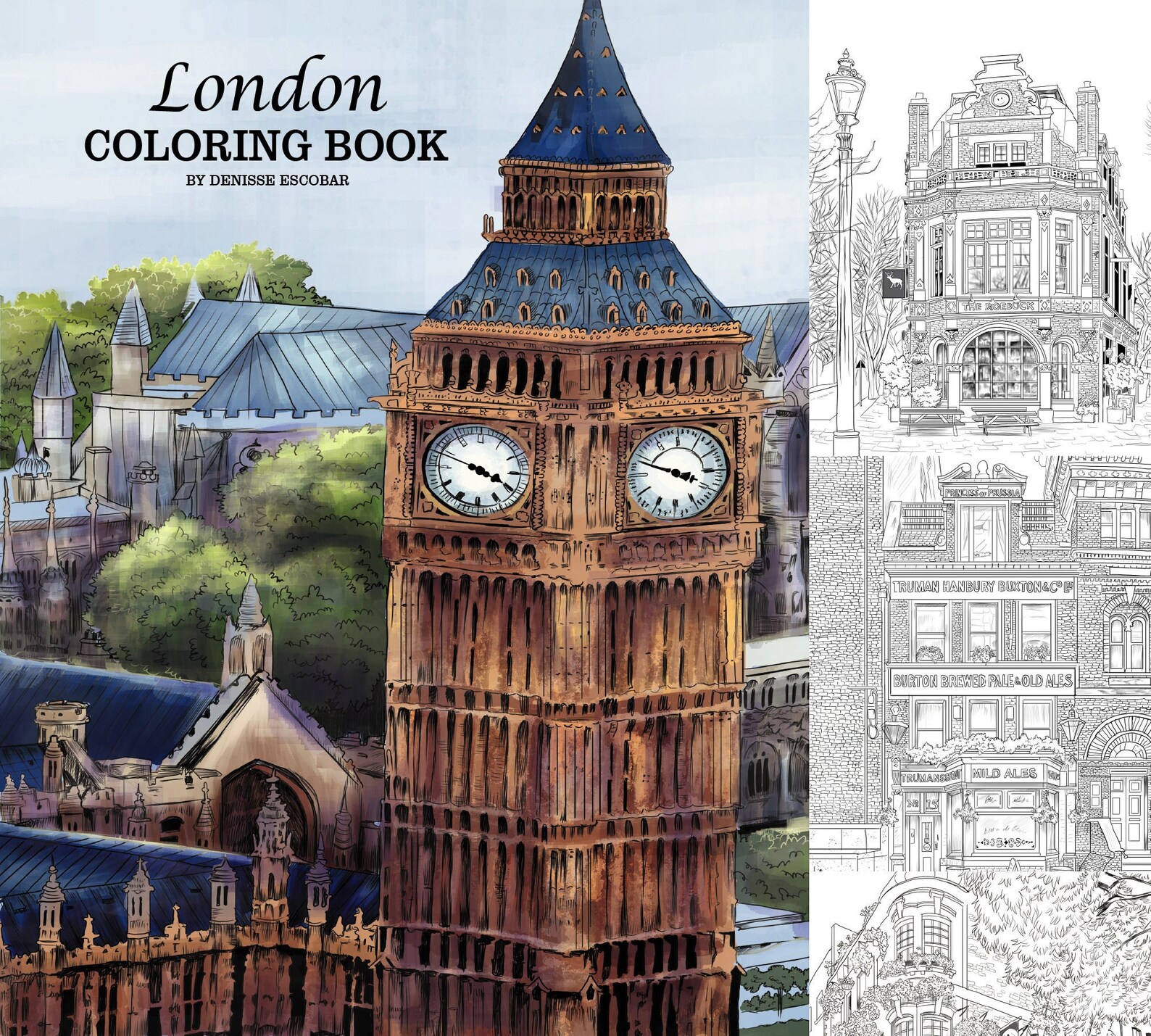 London Coloring Book Pdf City Adult Coloring Book Download - Etsy