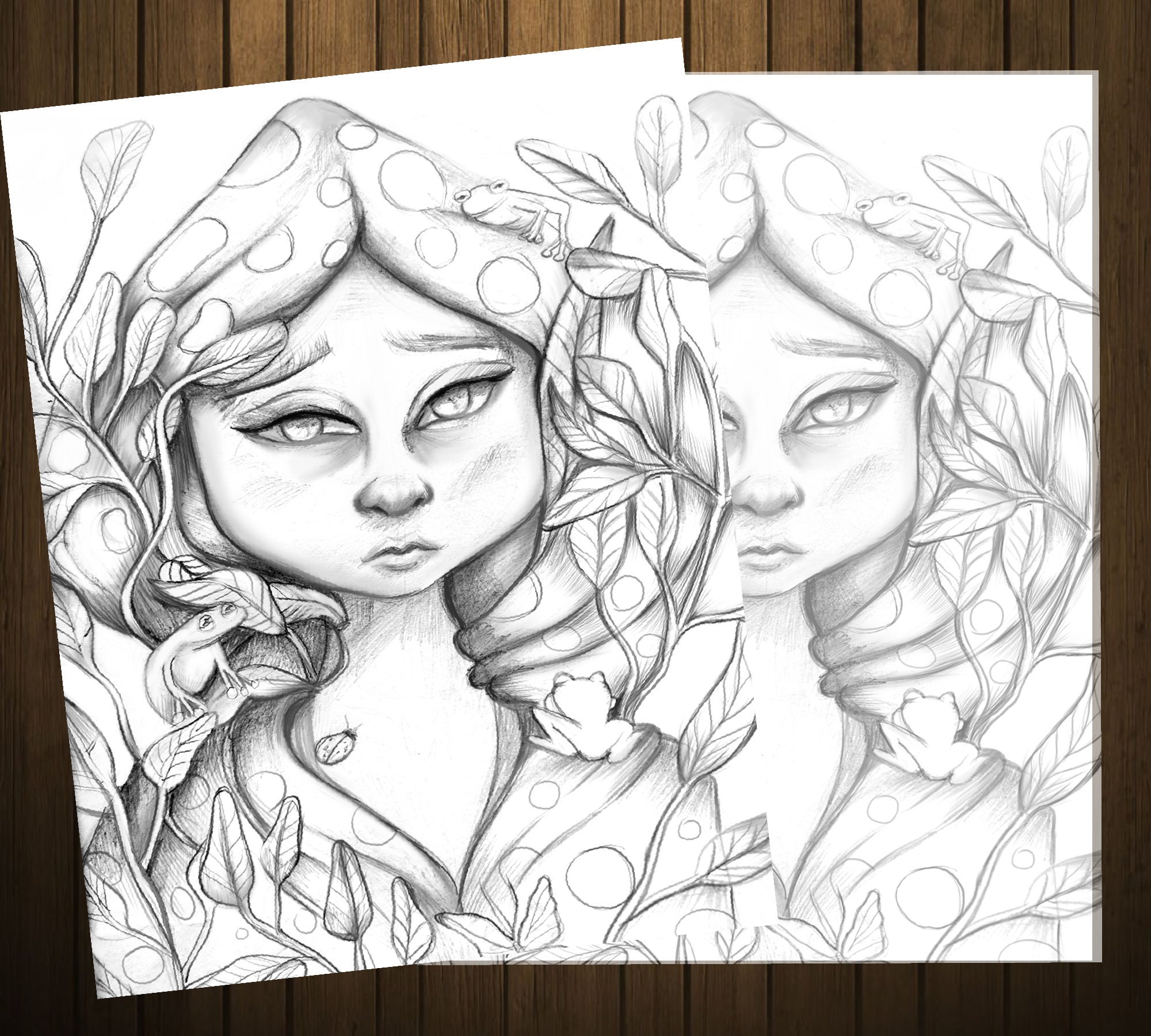 Ladybug Fairy Coloring Pages Pdf , Fairy of the Forest , Adult Coloring ...