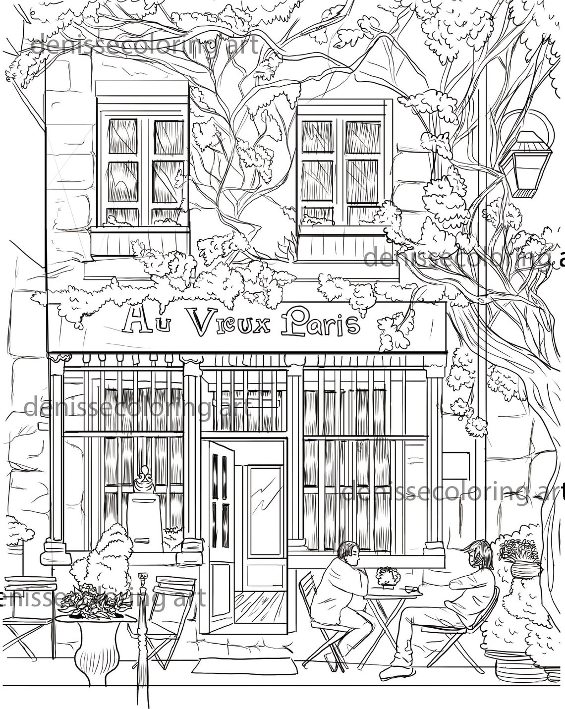 City Coloring Book Printable Paris Adult Coloring Book Pdf Etsy France