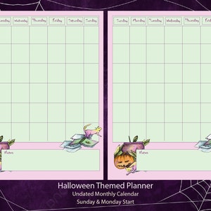 Witchy Planner Printable , Pastel Goth Planner , Halloween Planner ...
