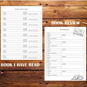 Planificateur de lecture imprimable suivi de lecture journal - Etsy France