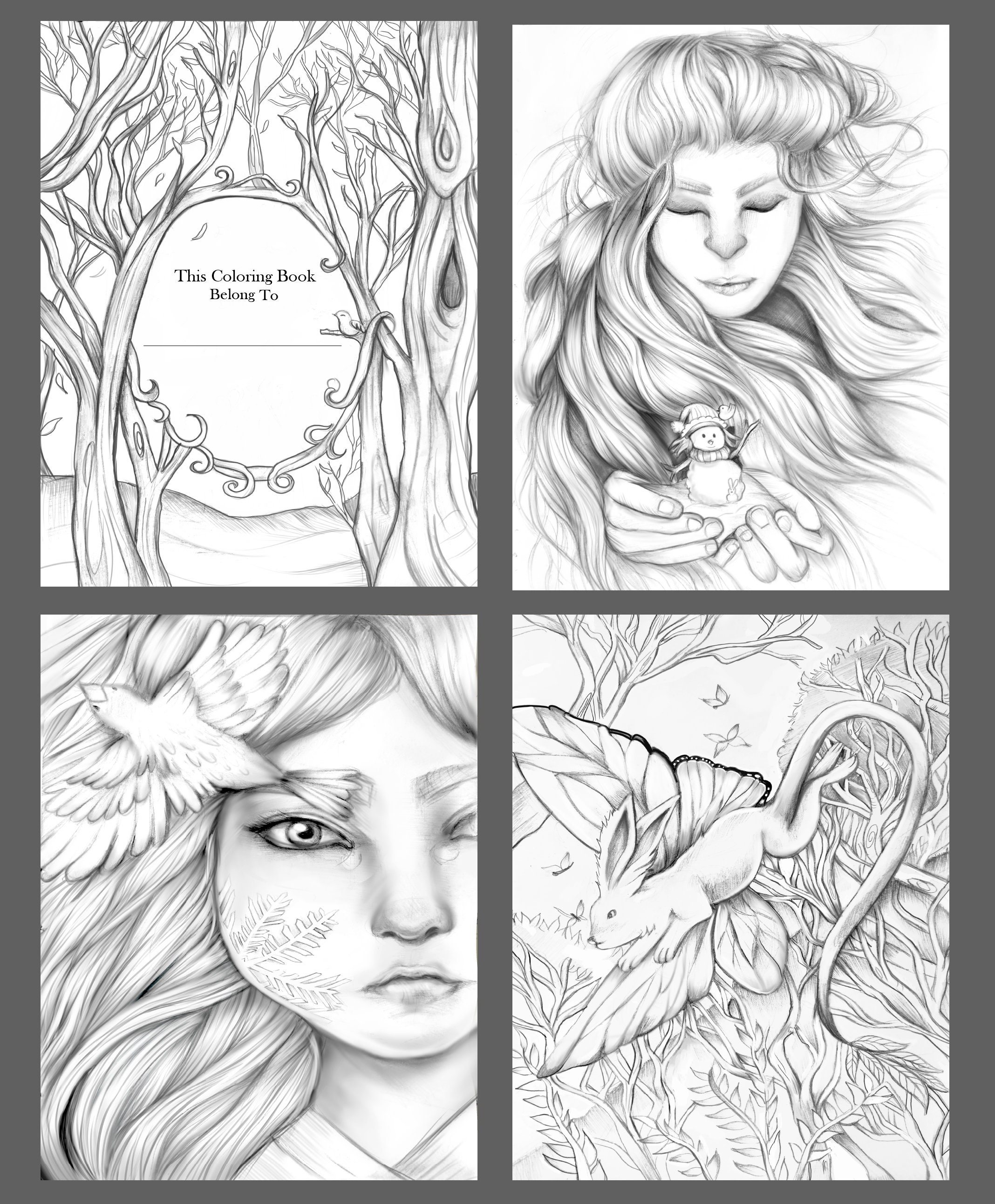Winter Magic Fairytale Coloring Book Pdf Winter Coloring - Etsy