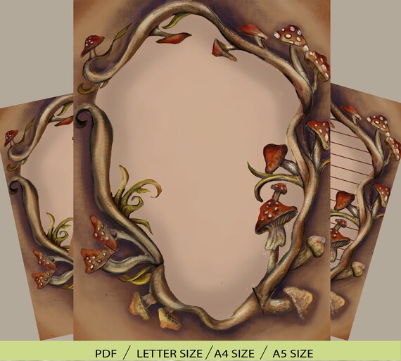 Mushroom stationery paper printable cute to do list | Etsy