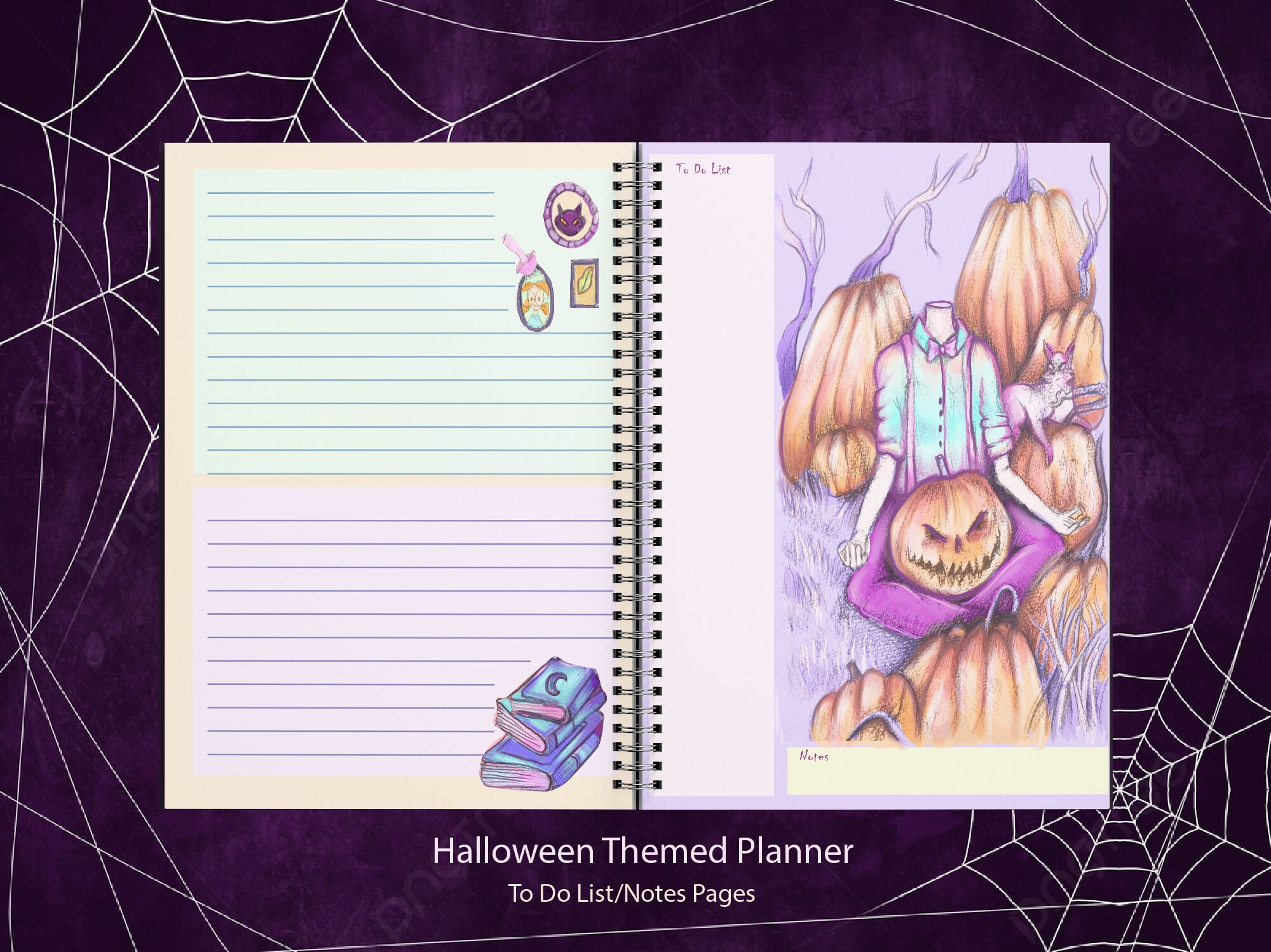 Witchy Planner Printable , Pastel Goth Planner , Halloween Planner ...