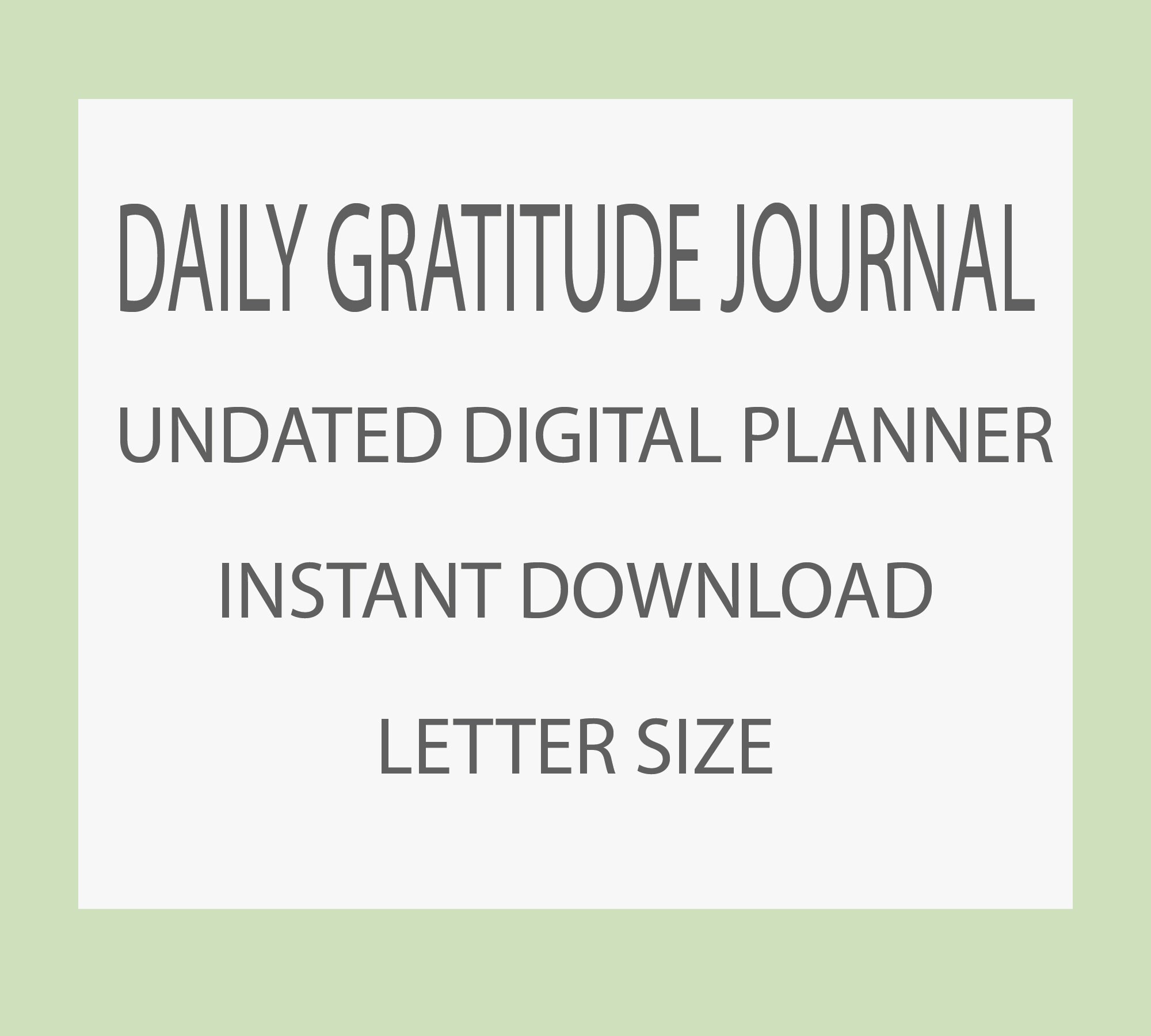 Gratitude Journal Printable , Daily Gratitude Journal , Self Care ...