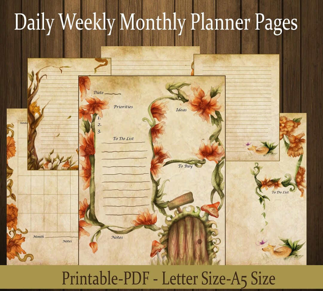 Printable Magic Door Planner, Daily Weekly Monthly Planner, Undated ...